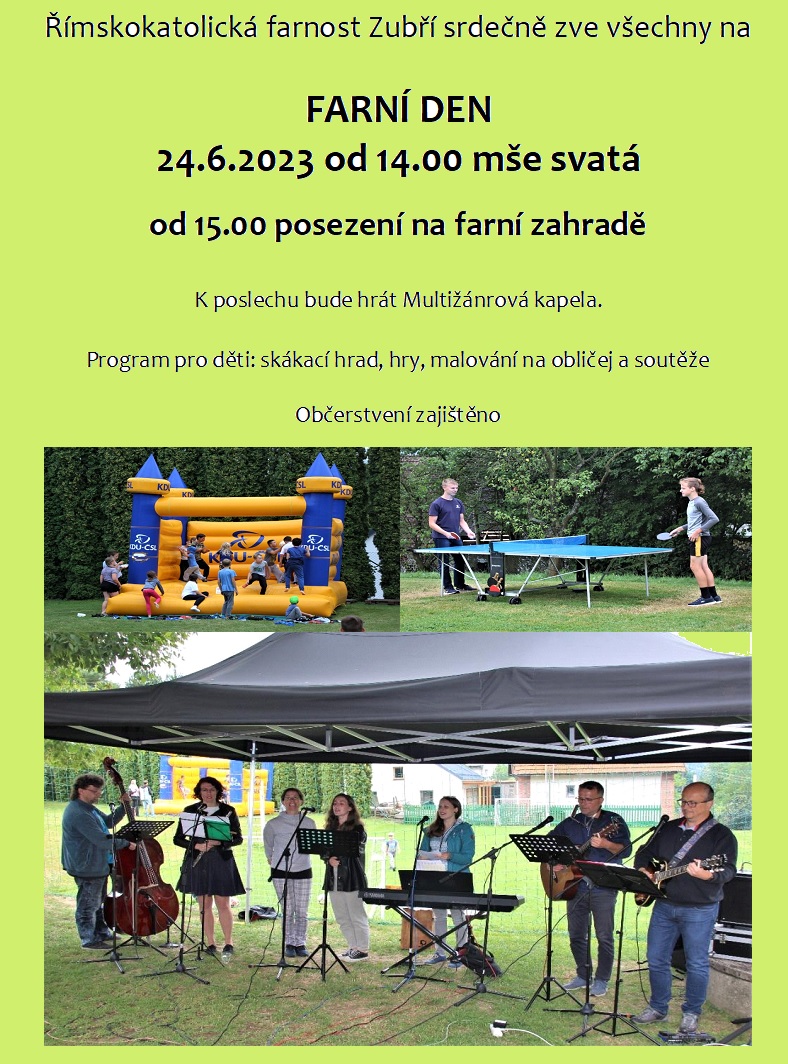 Pozvánka na farní den - Farnost Zubří